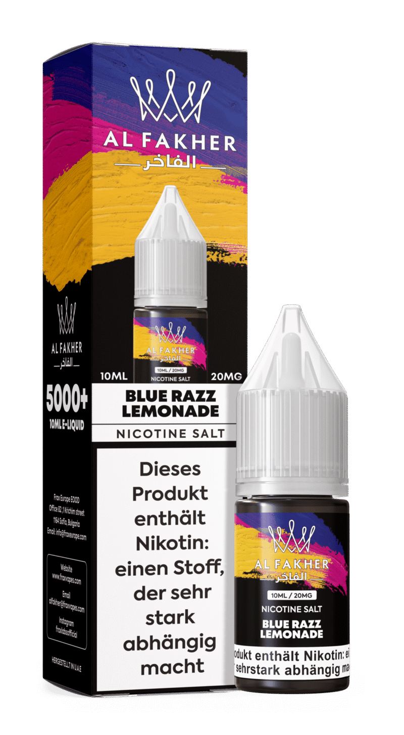 Al Fakher Liquid Blue Razz Lemonade 5x10ml - deKaufmann