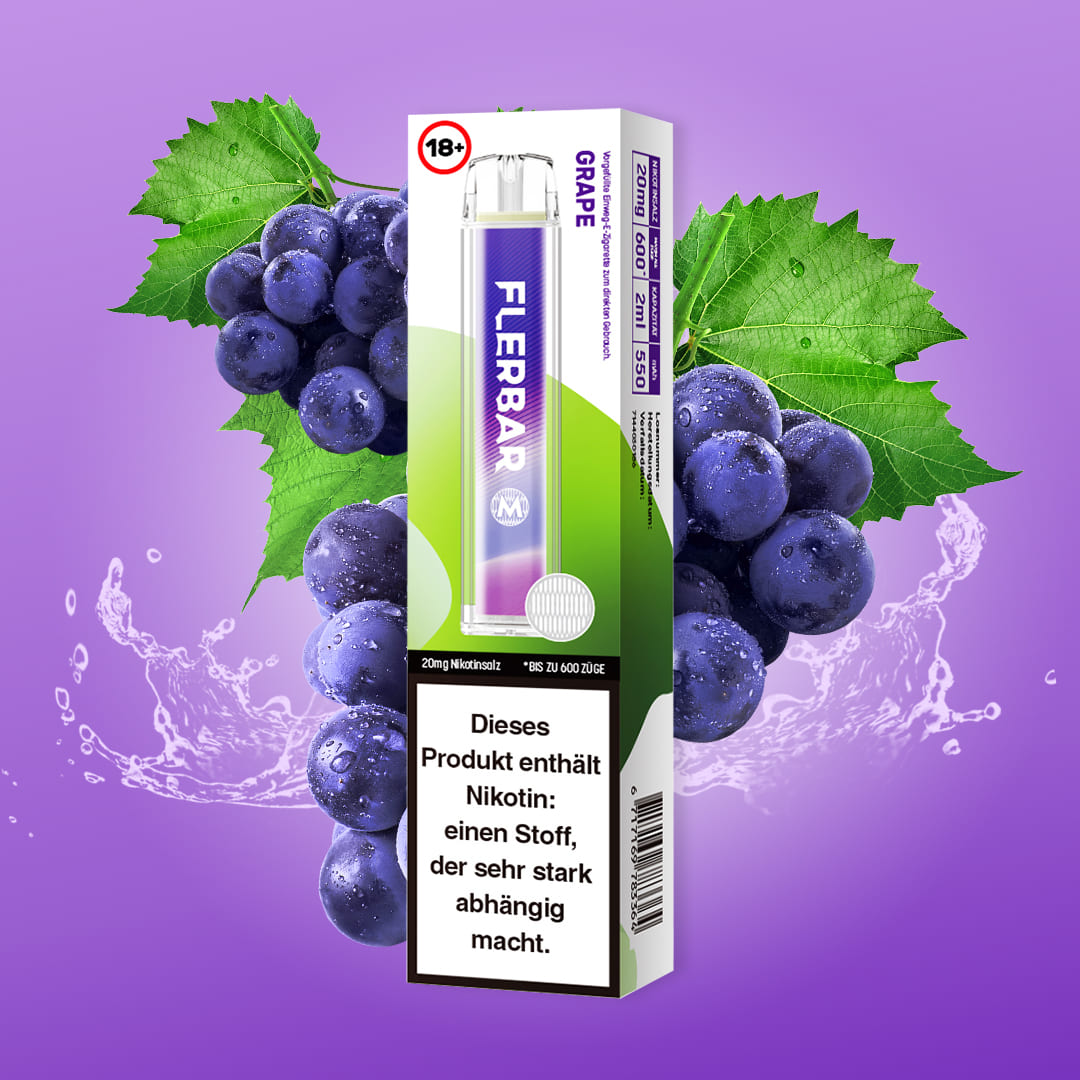 Flerbar Vapes 600er Grape 10 Stück - deKaufmann